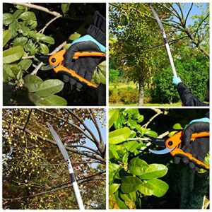 GARCARE Hedge Trimmers Cordless with Battery - Pole Hedge Trimmer with 20V 4.0Ah Li-Ion Battery & Quick Charger, 450mm Laser Cut Blade, 2.5M Pruning Saw & Garden Shears Included