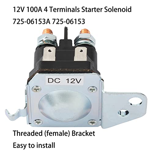 725-06153A 725-06153 Starter Solenoid Relay for Riding Lawn Mower Compatible with Cub Cadet XT1 XT2 Enduro RZT LT1 ZT1 ZT2 MTD Troy Bilt Yard Man Husky Yard Machines Craftsman Zero Turn