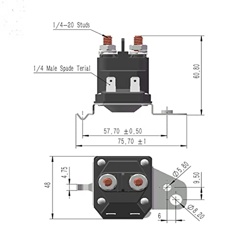 725-06153A 725-06153 Starter Solenoid Relay for Riding Lawn Mower Compatible with Cub Cadet XT1 XT2 Enduro RZT LT1 ZT1 ZT2 MTD Troy Bilt Yard Man Husky Yard Machines Craftsman Zero Turn