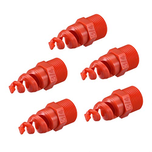 uxcell Spiral Cone Atomization Nozzle, 3/4BSPF PP Sprinkler, 5 Pcs