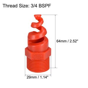 uxcell Spiral Cone Atomization Nozzle, 3/4BSPF PP Sprinkler, 5 Pcs