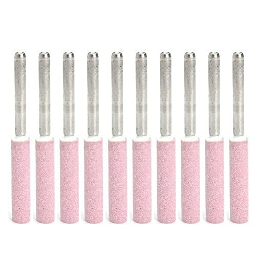 Jkapagzy 10pcs 4/4.8/5mm Chain Saw Grinding Stone Chainsaw Sharpener Burr Chain File Garden Tool Mower for Lawn Stone Chain Parts Grinding Saw