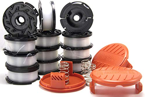 AF-100 Spool for GH900 GH600 String Trimmer, AF-100-3ZP 30 Foot 0.065 String Trimmer Line - AF100 Replacement Spool - Replace AF1003ZP, AF-100-BKP, AF-100-2 (12 Spools, 3 Caps and Springs)