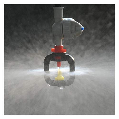 Xiaochen Lawn Irrigation Garden Watering 100Pcs 360-degree Fog Drop Nozzle Suspended Anti-Drop Fog Nozzle Rotating Refraction Nozzle with Barbed Threaded Connector (Color : H)