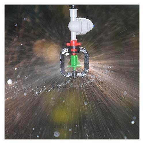 Xiaochen Lawn Irrigation Garden Watering 100Pcs 360-degree Fog Drop Nozzle Suspended Anti-Drop Fog Nozzle Rotating Refraction Nozzle with Barbed Threaded Connector (Color : H)