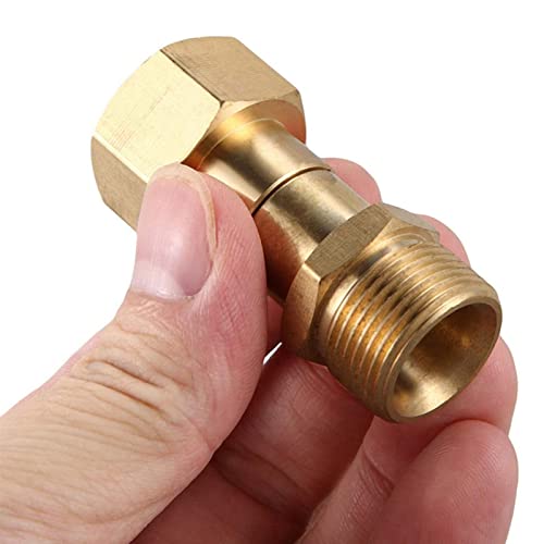 Leefasy M22 Adapter Thread Connector Cleaning Assembly M22 Female Anti-Winding Thickened Fittings Pressure Washer Joint for Garden Corner Floor