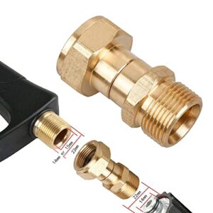 Leefasy M22 Adapter Thread Connector Cleaning Assembly M22 Female Anti-Winding Thickened Fittings Pressure Washer Joint for Garden Corner Floor