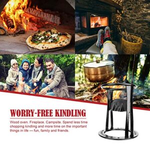 Mighty Hand Kindling Splitter XL, Cast Iron Firewood Cutter | Quick & Sturdy 9”-Dia. Log Splitter, Manual Use for Home, Campsite & More