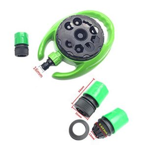 XCYY 9 Pattern Irrigation Sprinkler Garden Lawn Agriculture Adjustable Sprinkler 1 Set (Color : Green)