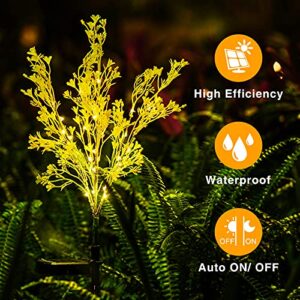 Neporal Solar-Garden-Lights-Outdoor-Decorative, Solar Flowers Lights Garden Lights Solar Powered IP65 Waterproof Fiber Optic Solar Garden Stake Lights for Yard Patio Garden Pathway 2 Pack