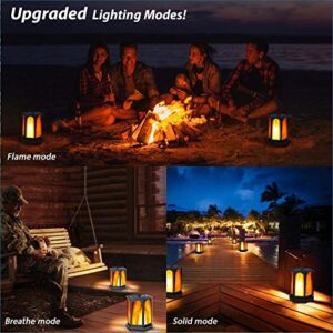 Solar Lights, Outdoor Garden Hanging Lantern, Outdoor Flickering Flame, Solar Lantern Outdoor Hanging Lanterns Decorative, Outdoor Lighting Solar Powered Waterproof LED Flame Lights for Patio Garden