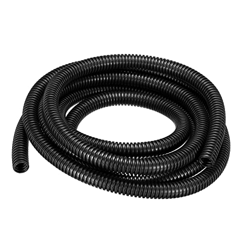 DMiotech 16mmx12mmx3.0m PVC Non-Split Corrugated Tubing Indoor Outdoor Cord Management for Wrap Tidy Office Garden