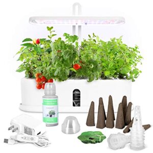 dr goodrow hydroponics growing system – 10 pods indoor herb garden with grow light | indoor grow kit for growing herbs, plants & vegetables | soil-free smart garden | led hydroponic garden plant kit