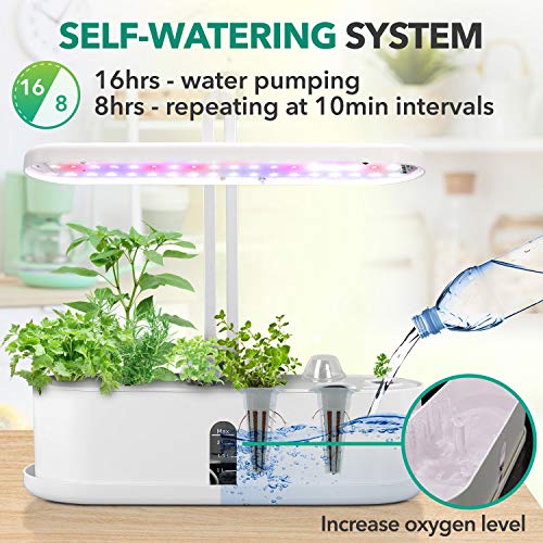 DR GOODROW Hydroponics Growing System - 10 Pods Indoor Herb Garden with Grow Light | Indoor Grow Kit for Growing Herbs, Plants & Vegetables | Soil-Free Smart Garden | LED Hydroponic Garden Plant Kit