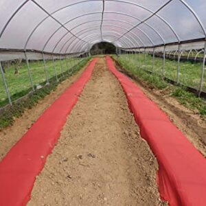 Red Mulch - Garden - Plastic Film - 4ft. X 600ft. 1.0 Mil Embossed by Grower's Solution