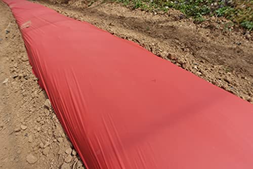 Red Mulch - Garden - Plastic Film - 4ft. X 600ft. 1.0 Mil Embossed by Grower's Solution