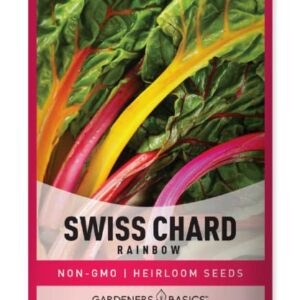 Swiss Chard Seeds for Planting (Rainbow) Non-GMO Vegetable Variety- 5 Grams Seeds Great for Summer, Fall and Winter Gardens by Gardeners Basics