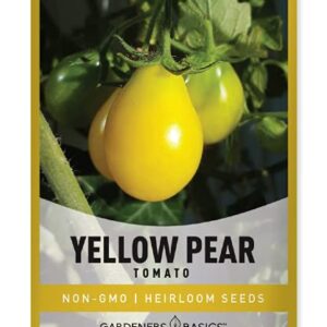 Yellow Pear Tomato Seeds for Planting Heirloom Non-GMO Seeds for Home Garden Vegetables Makes a Great Gift for Gardening by Gardeners Basics