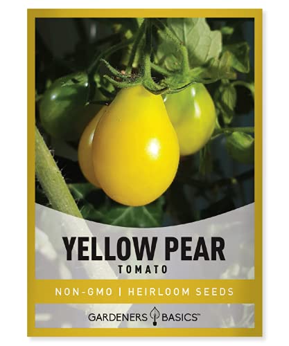 Yellow Pear Tomato Seeds for Planting Heirloom Non-GMO Seeds for Home Garden Vegetables Makes a Great Gift for Gardening by Gardeners Basics