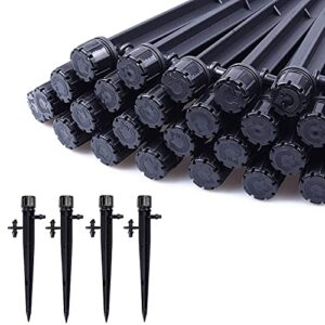 beadnova irrigation drippers 50pcs drip emitters for 1/4 inch irrigation sprinkler 360 degree micro sprinkler adjustable drip irrigation heads drippers for drip irrigation parts garden patio lawn