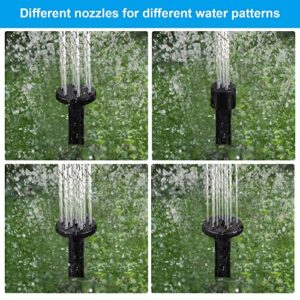 Solar Water Pump 1.8w Solar Pond Pump Solar Powered Water Pump Panel Water Fountain DIY Floating Pump with 4 Nozzle and 3.2 ft Silicone Clear Tubing for Fish Pond Tank Garden Water Cycling Decoration