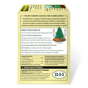 The Old Farmer's Almanac Tree & Shrub Fertilizer Spikes (Box of 6 Spikes - 1.5 Lbs)