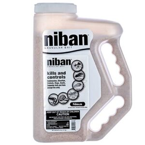 niban nisus fg granular pest control insecticide bait 4 lb shaker, clear