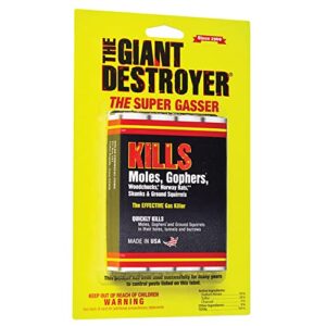 atlas giant destroyer 00333 gas bomb – gopher, mole and rat killer – pack of 2 4packs (8 total)