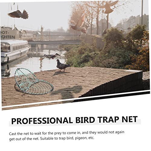 INOOMP Pigeon Cage Effective Spring Sparrow Multifunctional for Wear-Resist Mesh Reusable Pigeon Trapping Starling Clip Hunting Garden Live Catcher Outdoor Catching Traps Practical Quail Bird Net