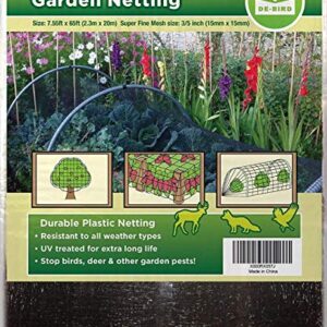 De-Bird Bundle Includes: Balloon Bird Repellent 3-Pk Scary Eye Balloons to Keep Birds Away & Heavy Duty Bird Netting to Protect Plants