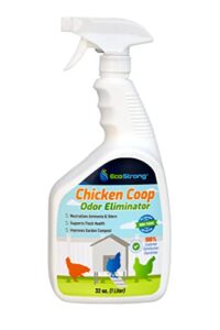 eco strong chicken coop cleaner and odor eliminator, all natural deodorizer – ready to use – 32 oz sprayer