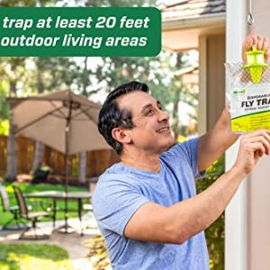 RESCUE! Outdoor Disposable Hanging Fly Trap - 8 Traps