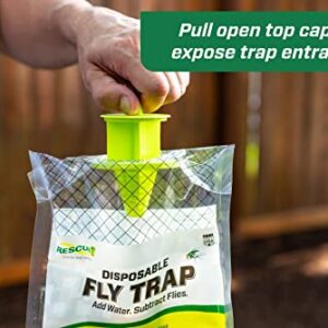 RESCUE! Outdoor Disposable Hanging Fly Trap - 8 Traps