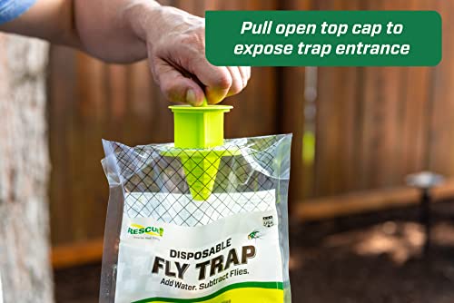 RESCUE! Outdoor Disposable Hanging Fly Trap - 8 Traps