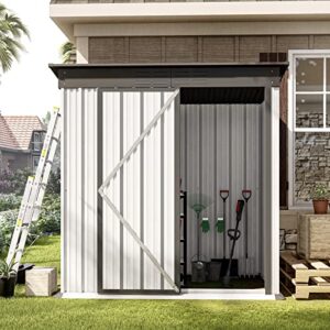 WIILAYOK 5 X 3 FT Storage Shed, Outdoor Metal Garden Shed with Lockable Door, Waterproof Tool Shed for Yard, Patio, Lawn