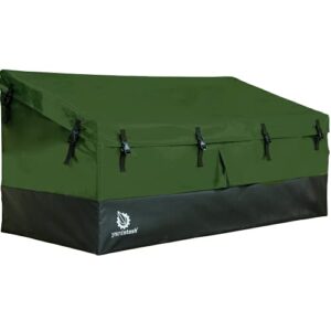 yardstash outdoor storage box (waterproof) – heavy duty, portable, all weather tarpaulin deck box – protects from rain, wind, sun & snow – perfect for the boat, yard, patio, or camping – xl green