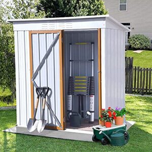 outdoor storage shed 5x3ft small shed, garden shed metal shed with lockable doors,tool storage shed for patio lawn backyard garden shed for patio lawn backyard[no floor]