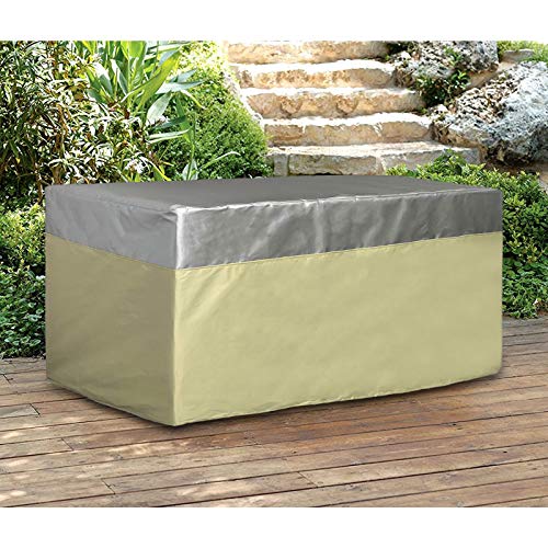 Jorohiker Patio Deck Box Cover,Heavy Duty Storage Bench Cover,Outdoor Waterproof Garden Furniture Covers with UV Protected Heat Shield 600D Polyester, Protects from Rain, Wind, Snow