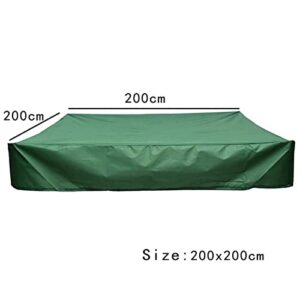 ALINZO Waterproof Sun Shade, Garden Small Tub Cover, Kids Toy Sand Pit Cover Garden Garden Square Sand Pit Cover,120x120cm,Green