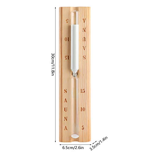 Horticulture Garden Entertainment, 15 Minutes Sand Timer Countdown Clock Accessory for Sauna Spa Room Wooden Sauna Hourglass for Sauna Spa Room