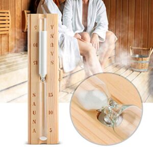 Horticulture Garden Entertainment, 15 Minutes Sand Timer Countdown Clock Accessory for Sauna Spa Room Wooden Sauna Hourglass for Sauna Spa Room