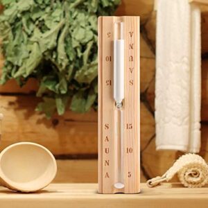 Horticulture Garden Entertainment, 15 Minutes Sand Timer Countdown Clock Accessory for Sauna Spa Room Wooden Sauna Hourglass for Sauna Spa Room