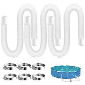 plulon 3 pieces swimming pool replacement hose,1.25inches diameter replacement hose, kinkproof pe,pool filter replacement hose compatible with filter pump 330 gph, 530 gph, and 1000 gph