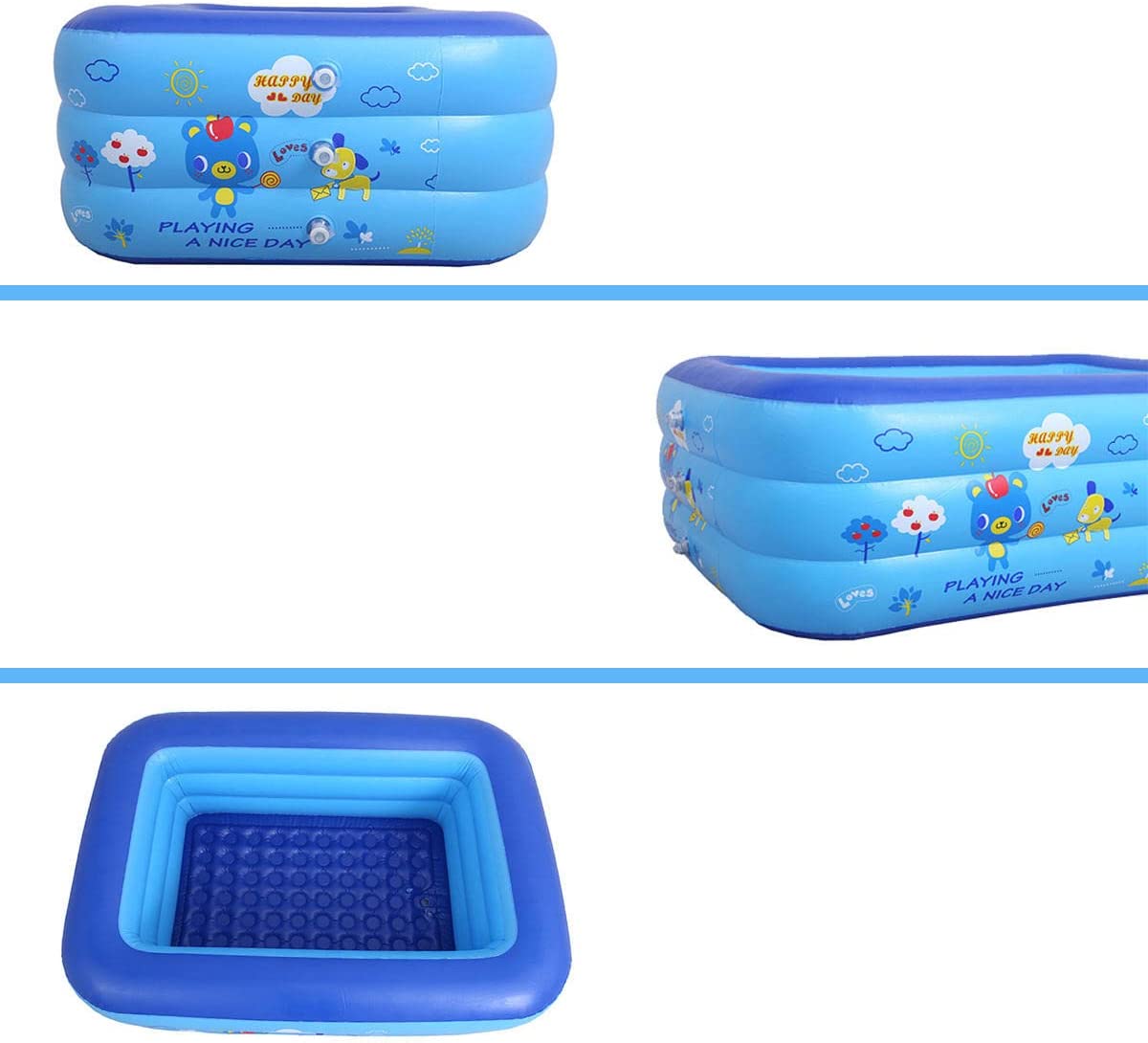 1.2/1.3/1.5/1.8M Kids Inflatable Swimming Pool Childs Toddlers Family Backyard Garden Pool 1.2M/2