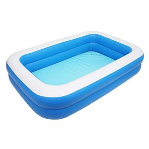 Inflatable Swimming Pool,Wall Thickness 0.3mm Full-Sized Family Kiddie Blow up Pool for Kids, Adults, Baby, Thick Wear-Resistant Big Above Ground, Garden, Backyard Water Party (102*70*22in)