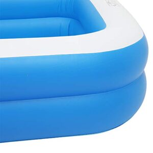 Inflatable Swimming Pool,Wall Thickness 0.3mm Full-Sized Family Kiddie Blow up Pool for Kids, Adults, Baby, Thick Wear-Resistant Big Above Ground, Garden, Backyard Water Party (102*70*22in)