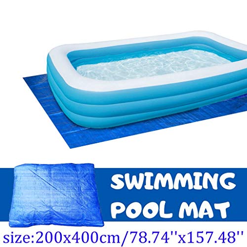 Paddling for Pools Outdoor Family Cover Pool Rectangle Garden Swimming Swimming Swimming Ring for Adults (Blue, One Size)