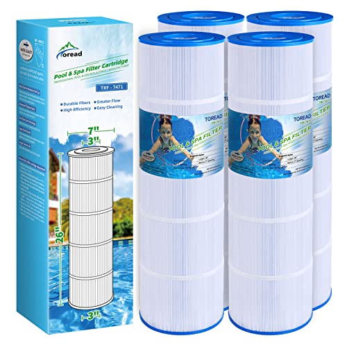 TOREAD Pool Filter Replaces Pentair Clean and Clear Plus 420, PCC105-PAK4, Unicel C-7471, R173576, Filbur FC-1977, 817-0106, 178584, 570-0425, 4X105 sq. ft. Filter Cartridge, L x OD: 26"x7"