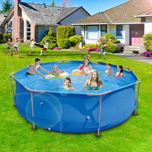 Above Ground Swimming Pool - 10ft x 30in Metal Frame Pool, Swimming Pool for Kids and Adults, Family Fun Kiddie Pool, Summer Fun Swimming Pool, Pool Above Ground, Pools for Backyard, Party, Garden