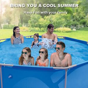 Above Ground Swimming Pool - 10ft x 30in Metal Frame Pool, Swimming Pool for Kids and Adults, Family Fun Kiddie Pool, Summer Fun Swimming Pool, Pool Above Ground, Pools for Backyard, Party, Garden